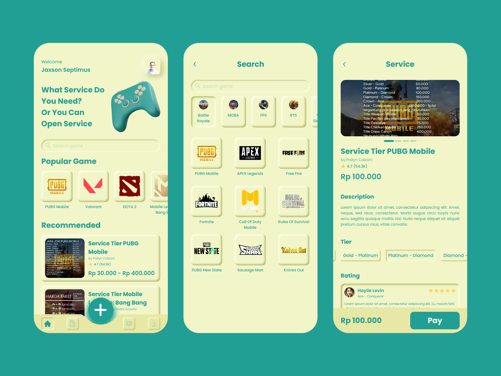 Open Service Game App with Neumorphism Style by Tridizi on Dribbble