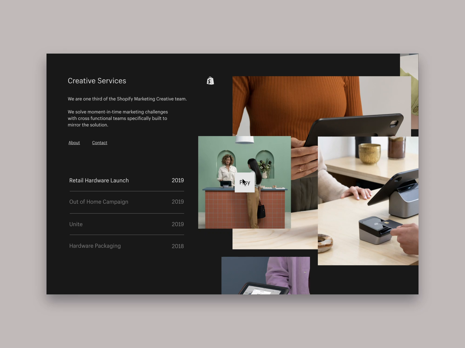 Shopify Creative Services Team by Michael Brewer on Dribbble