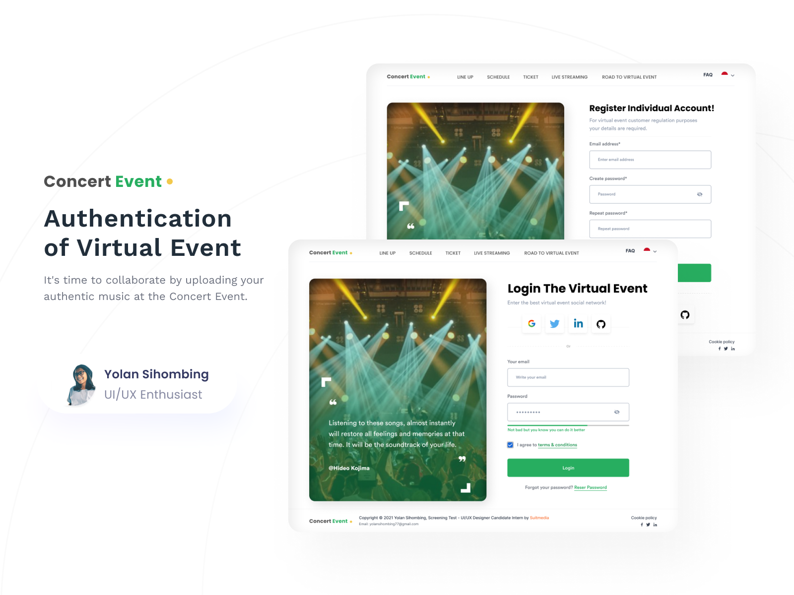 Authentication of Web Virtual Event by Yolan Sihombing on Dribbble