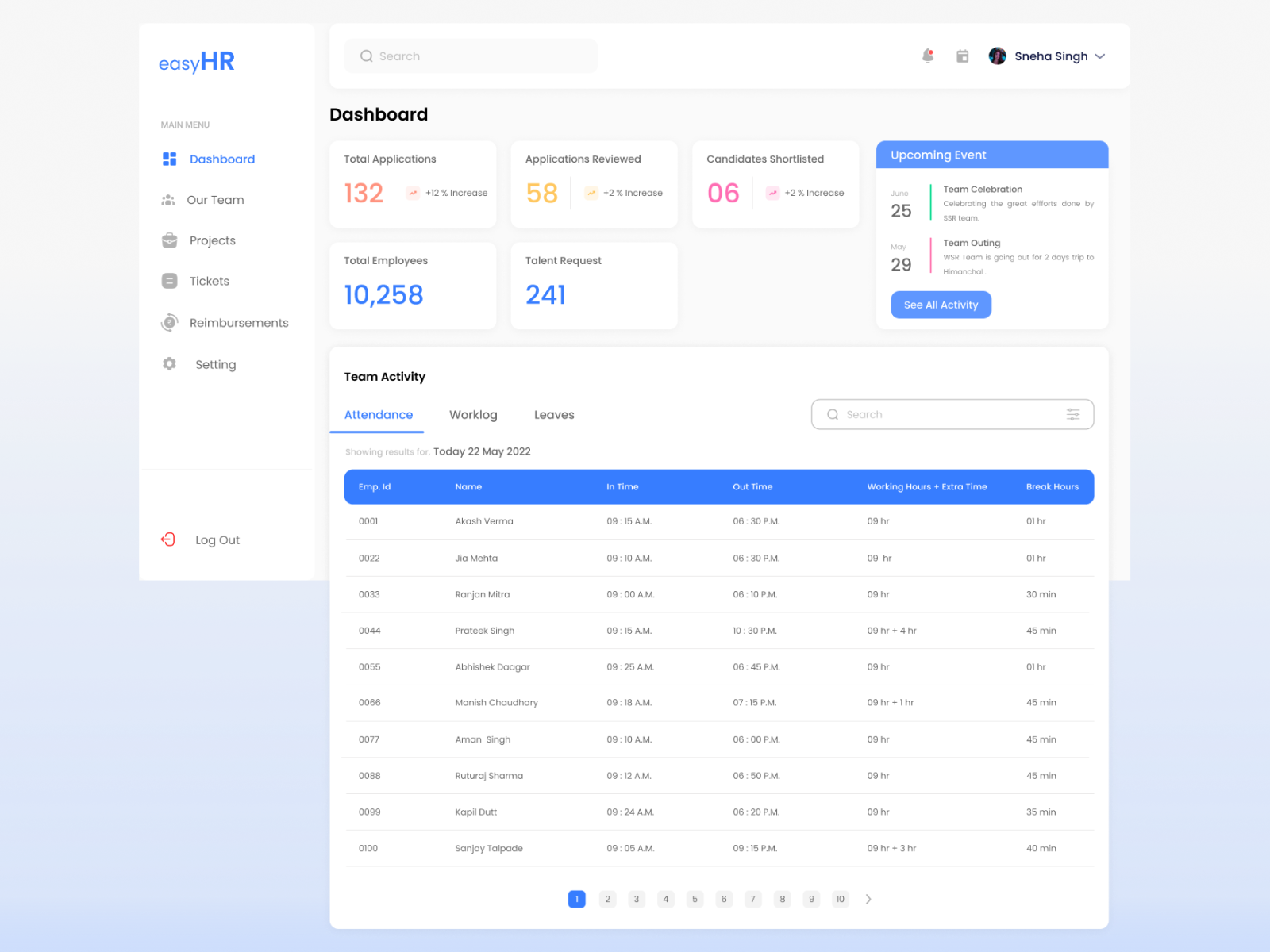 easyHR - HRMS Platform by Akhilesh Bhaisora on Dribbble