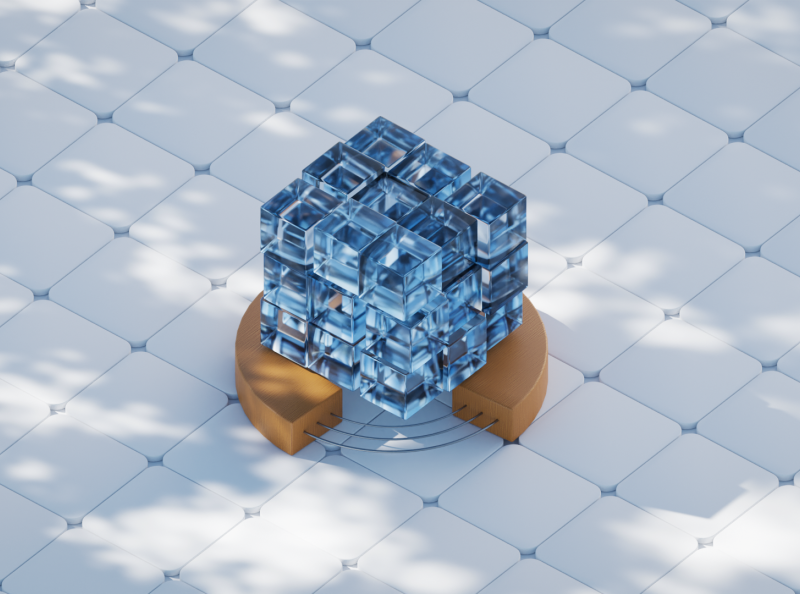 Abstract ice cubes by Yusufoglu on Dribbble