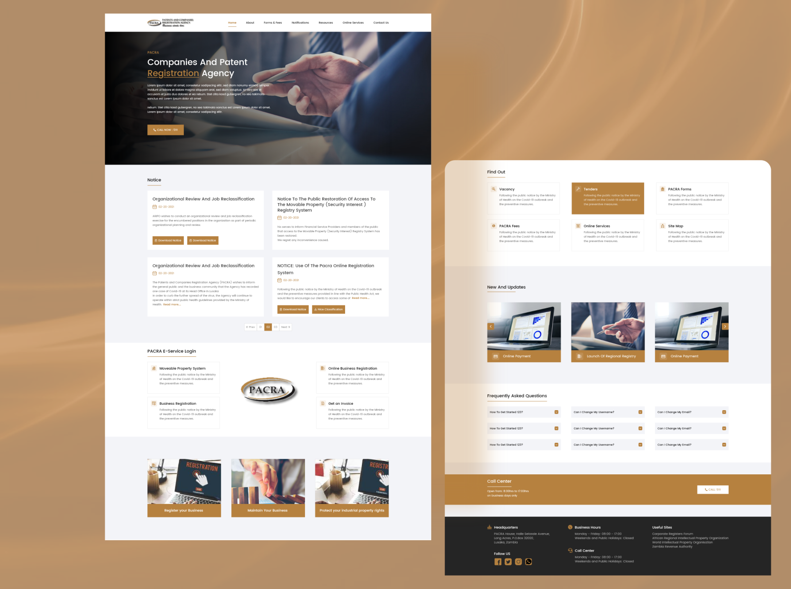 Patent Registration Website Landing Page by Khan Khattak on Dribbble
