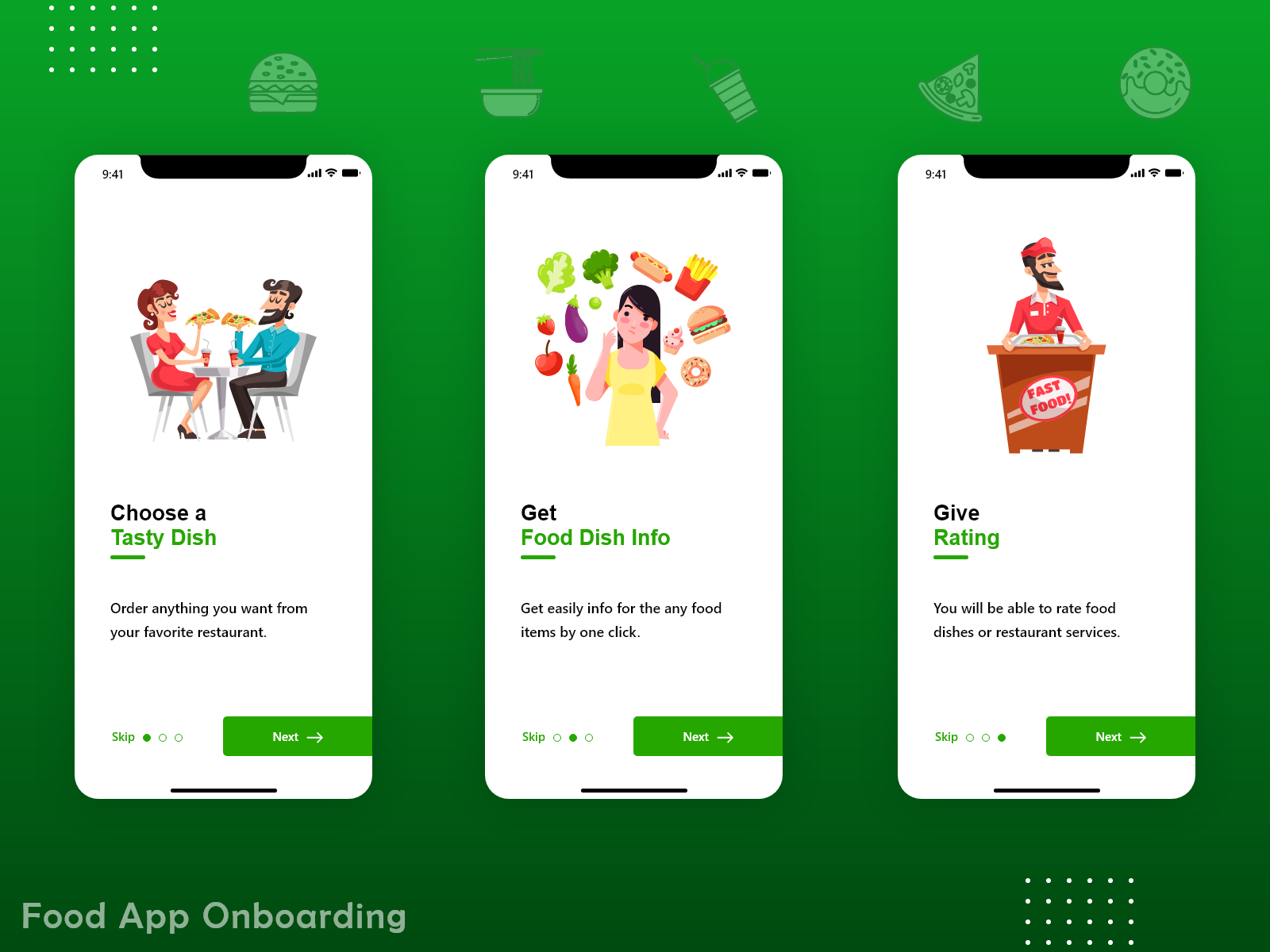 Food app Onboarding Screen by Dhaval Paghadal on Dribbble