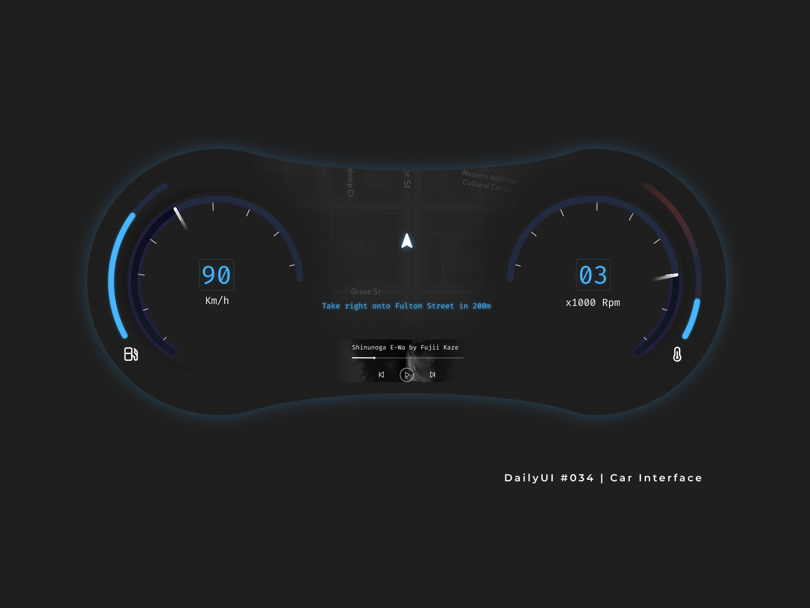 DailyUI #034 Car Interface by Graphiksdeign | Shahid Khan on Dribbble