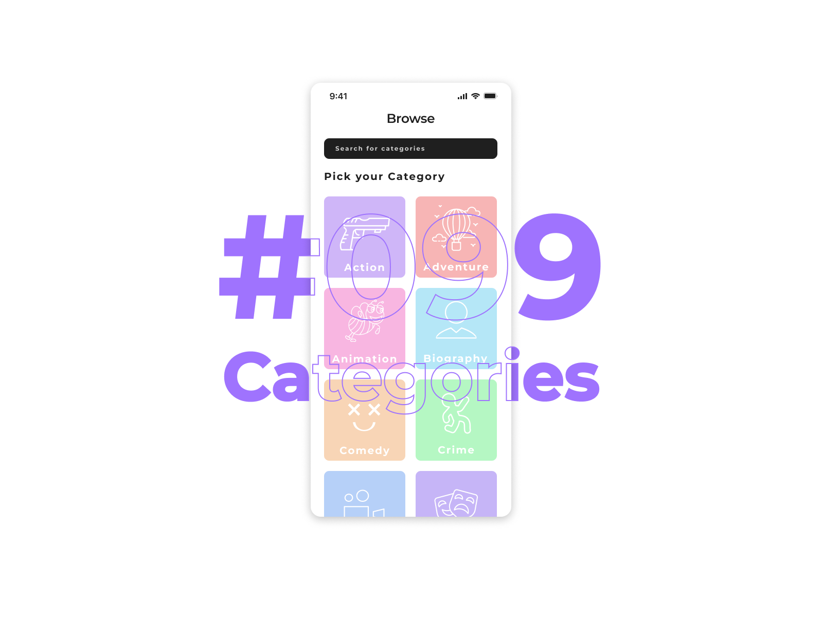 DailyUI #099 Categories by Graphiksdeign | Shahid Khan on Dribbble