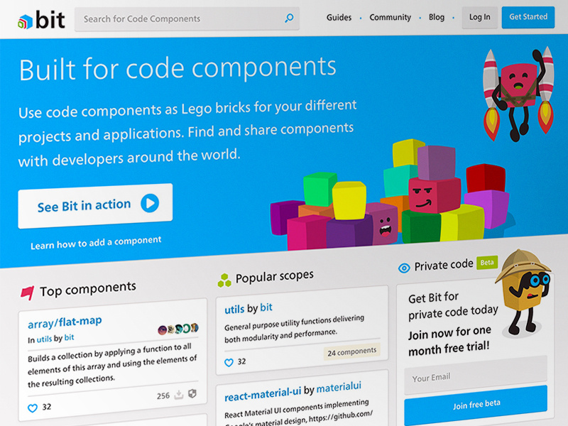 Bit Homepage by Yonatan Ben Knaan on Dribbble