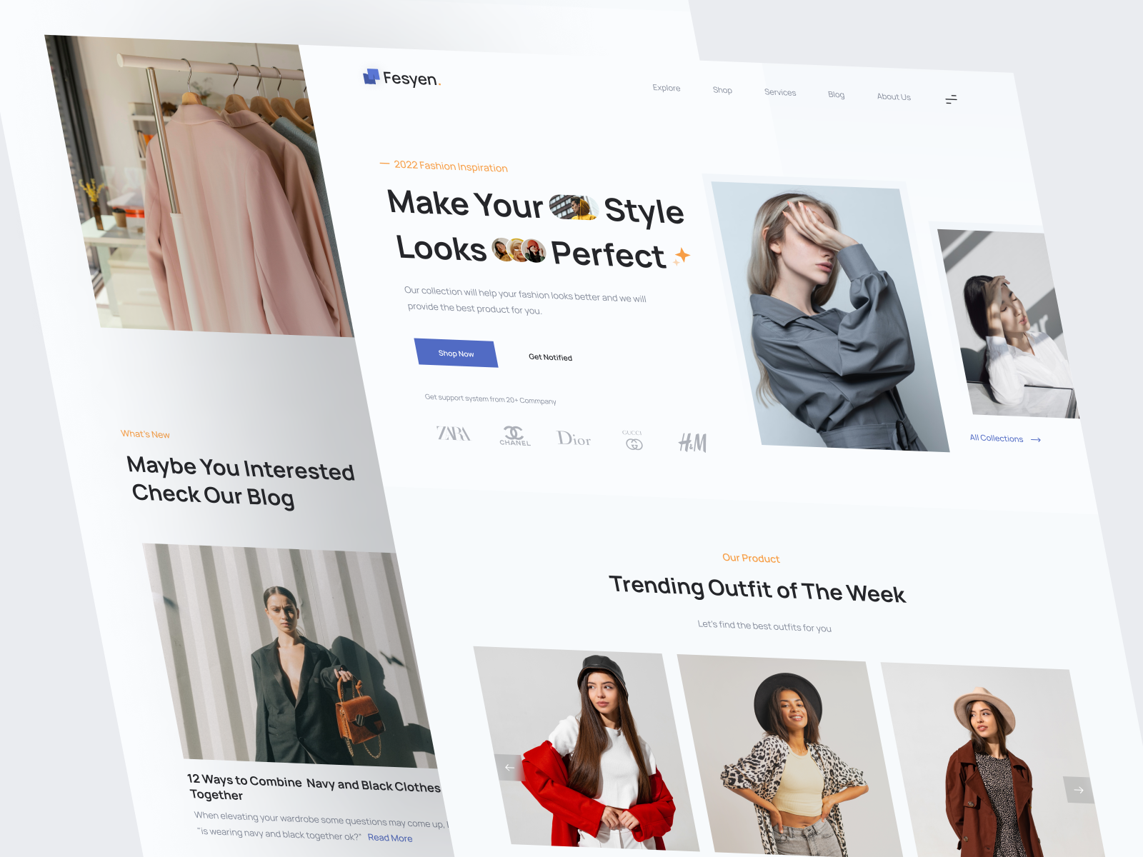 👕 Fesyen - Fashion Landing Page Exploration by Rizal Ahmad ︎ for Talkin ...