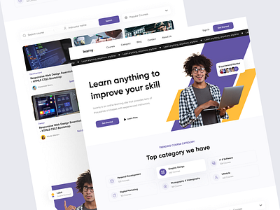 learny - Online Course Landing Page by Rizal Ahmad ⚘ for Talkin Studio ...