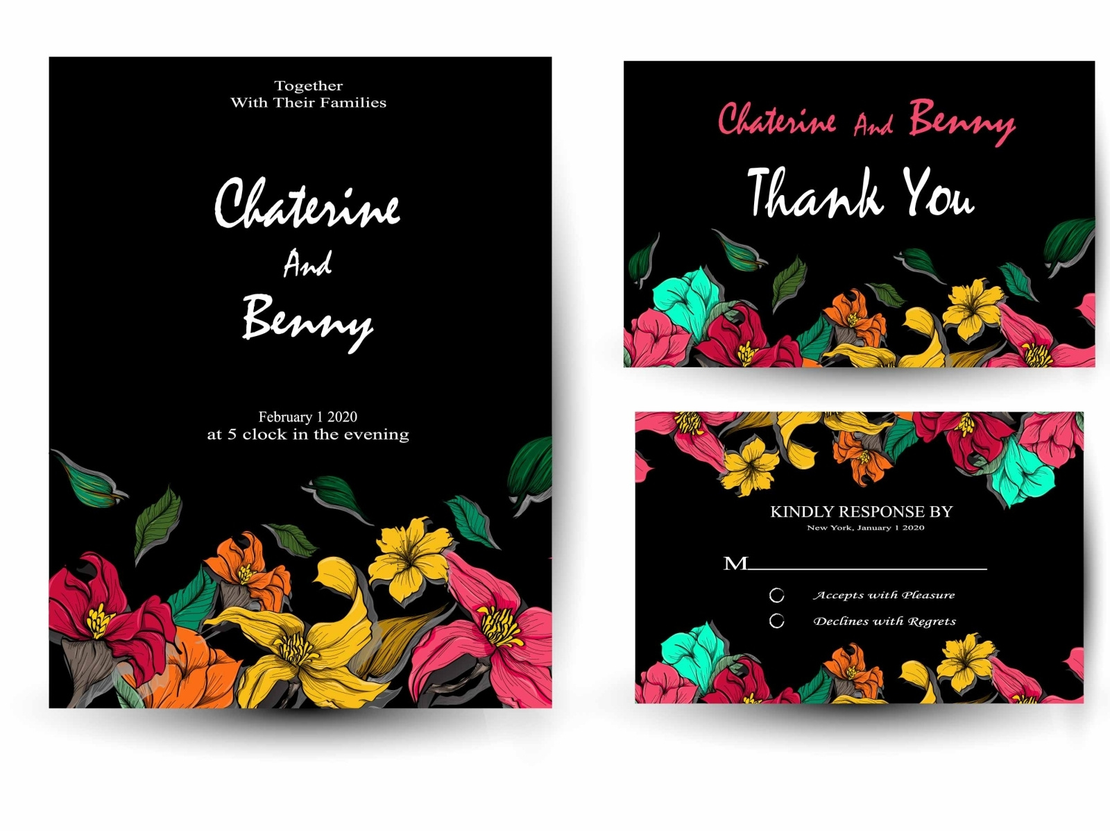 Colorful Wedding Invitation by Muhammad Pamungkas on Dribbble