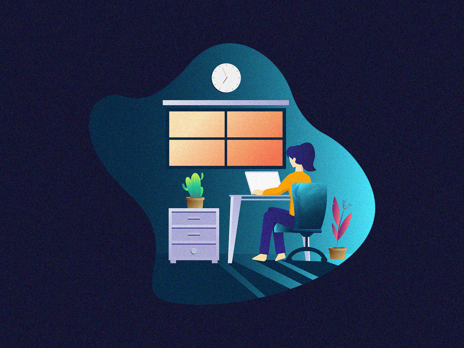 work from home design concept by Anggara Ts on Dribbble