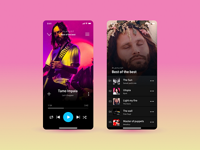Music player App by Molodaya Luna on Dribbble