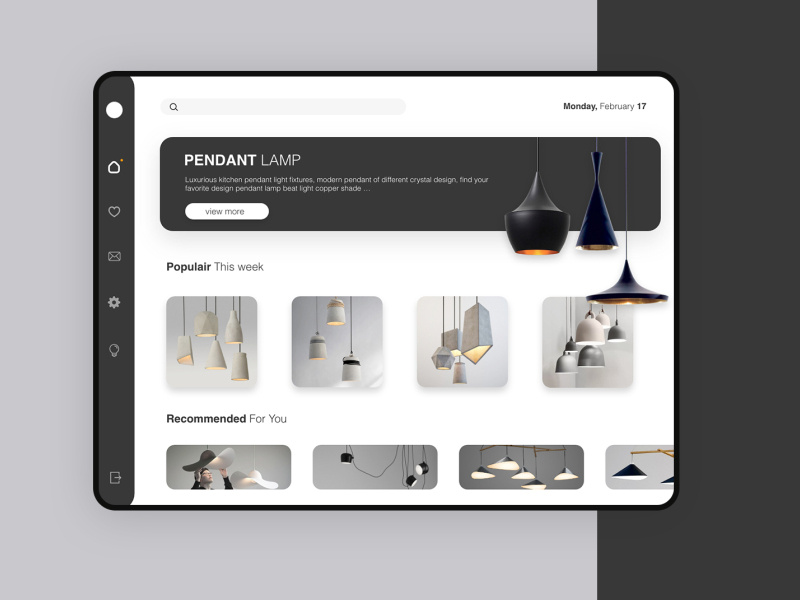 Lamp e-commerce app by Akram rbab on Dribbble
