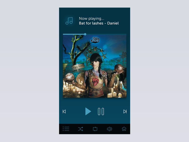 My first go at the daily UI challenge - Music player by Gemma Britton ...