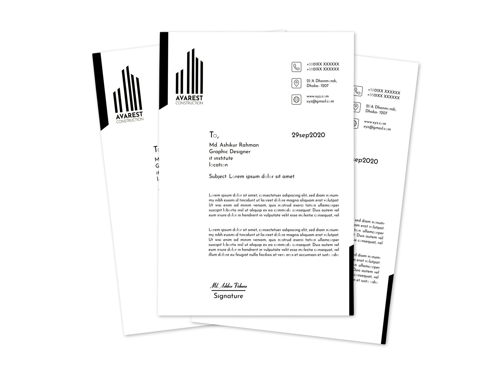Letterhead Design by Trusted IT Institute on Dribbble