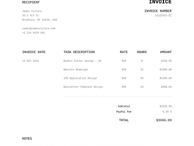 046 - Invoice by Milan Vučković on Dribbble
