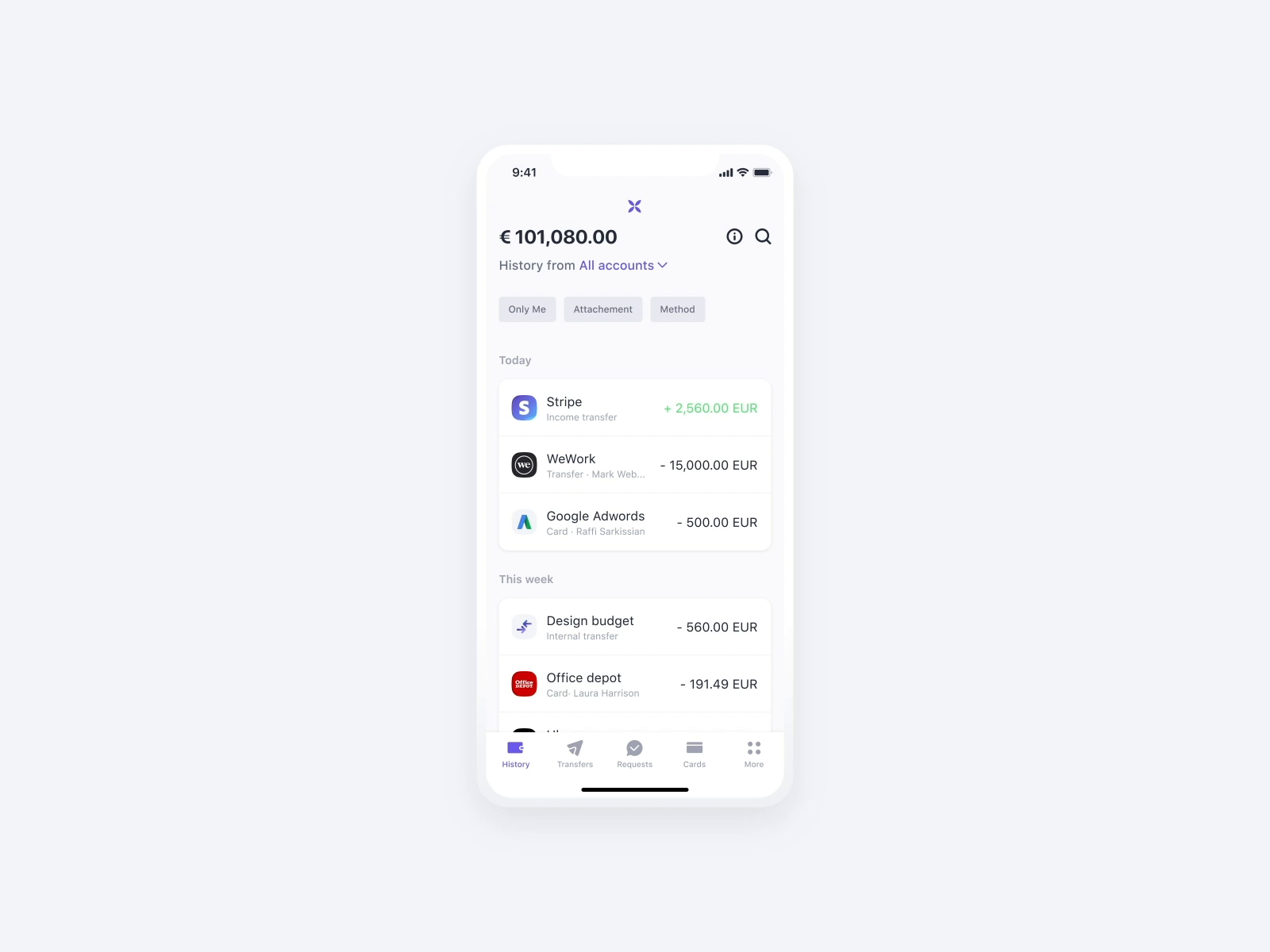 Account switcher on mobile 📱 by Michael Ponrajah for Qonto on Dribbble