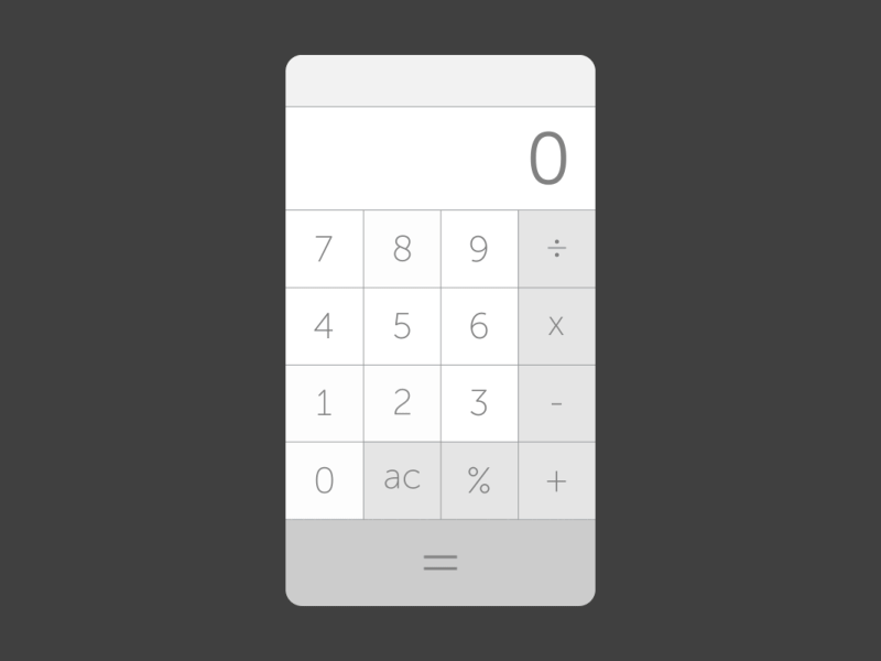 Daily UI 4: Calculator Widget by Richard Gray on Dribbble