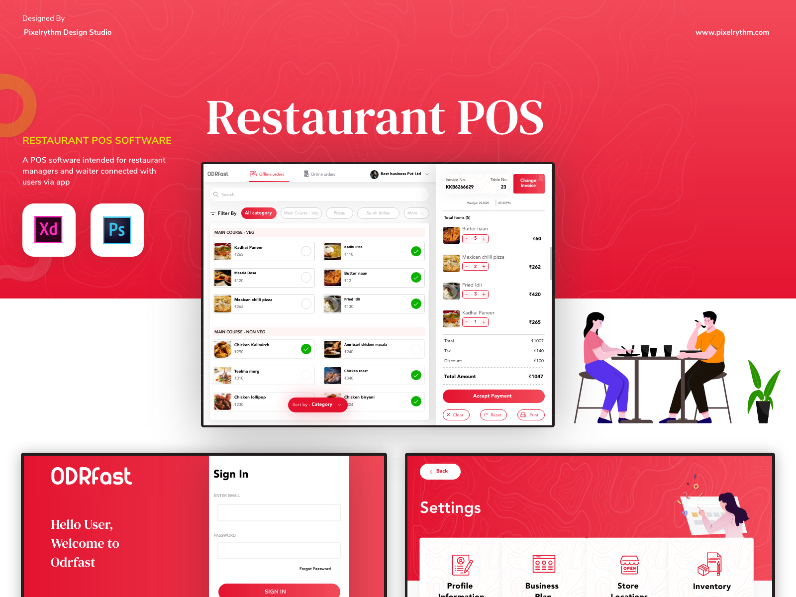 Restaurant POS Design by Pixelrythm on Dribbble