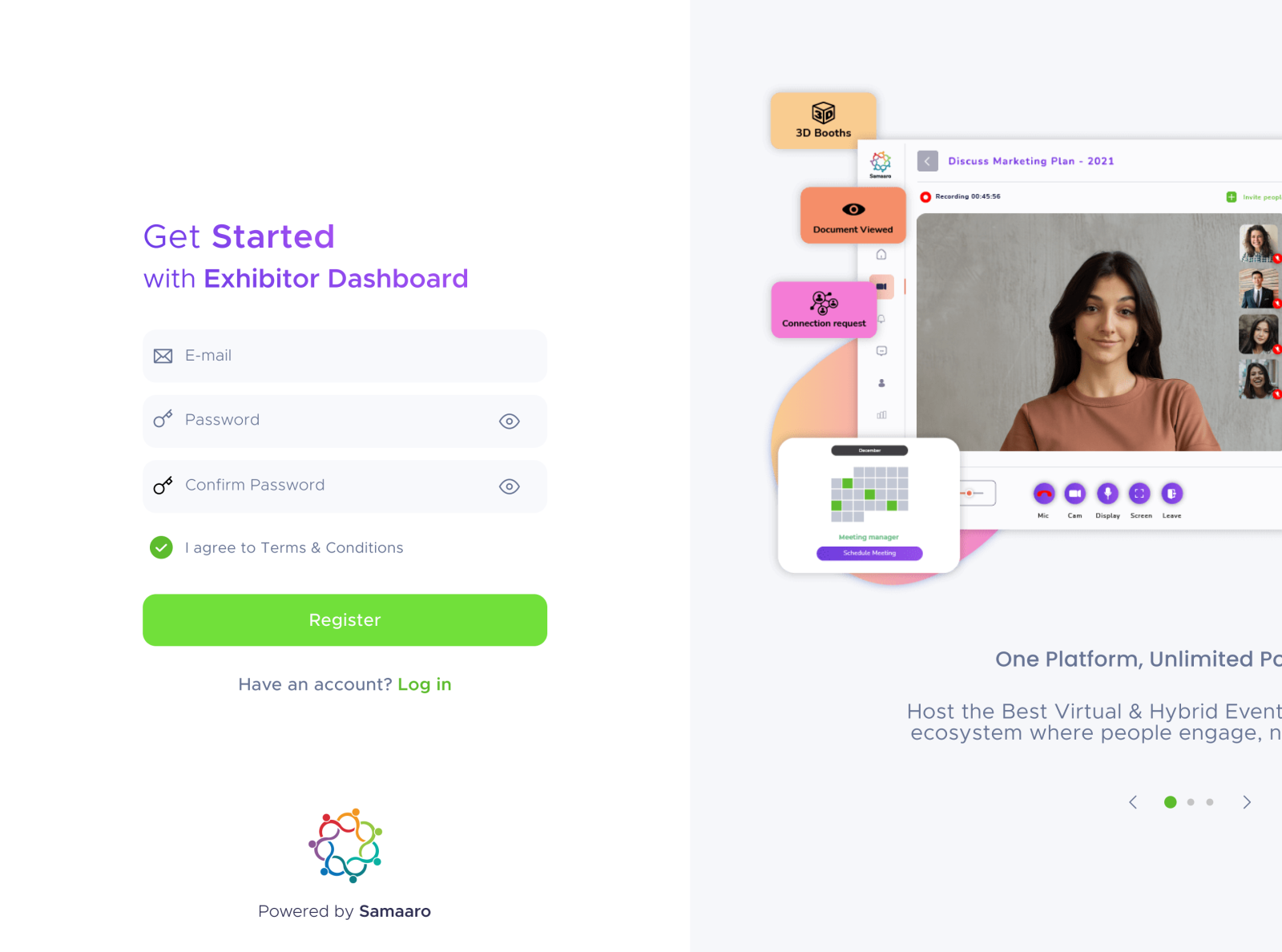 Sign Up Screen - Exhibitor Dashboard by saurabh ukey on Dribbble