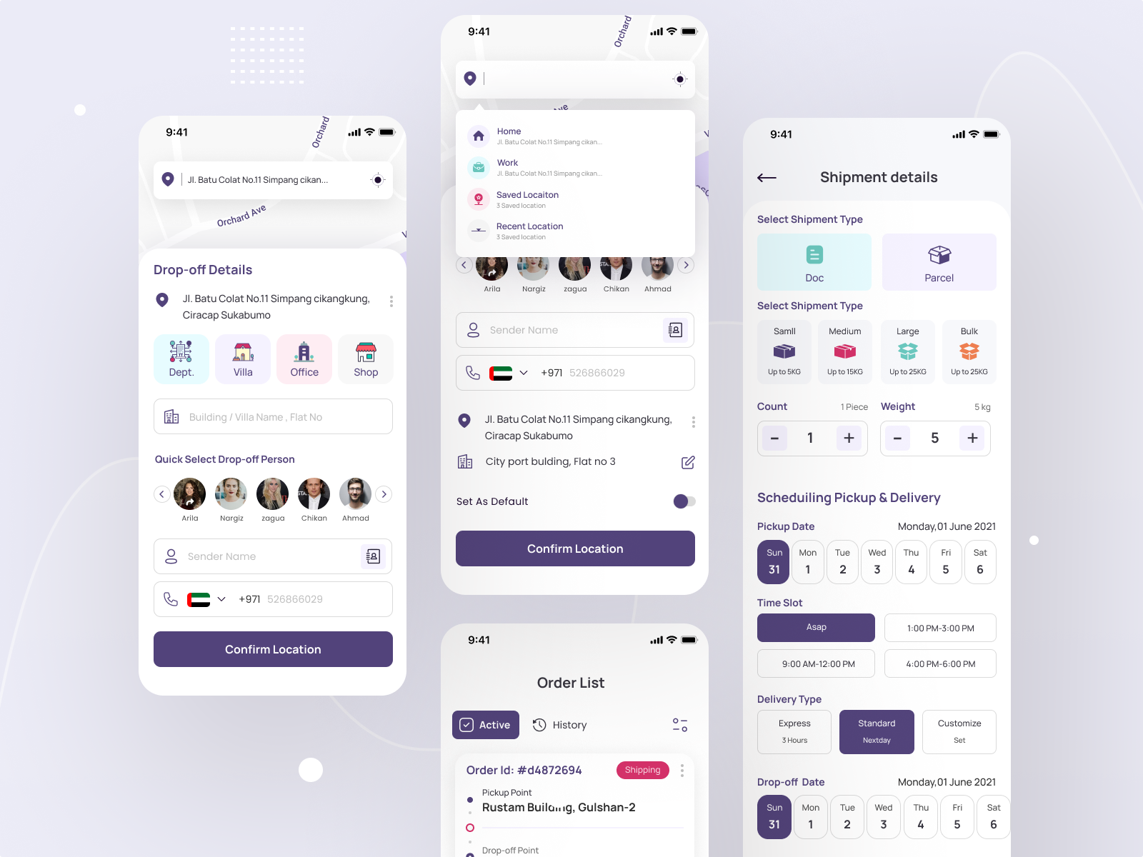 Logistic Service App UX UI by Nasir Uddin on Dribbble