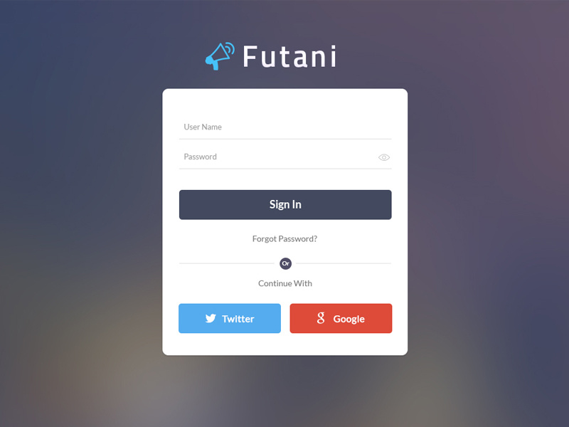 Futani Sign In Screen by Nasir Uddin on Dribbble