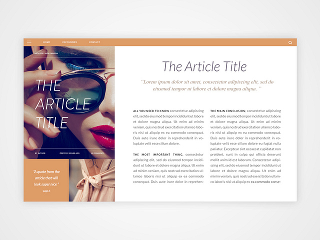 Web Article Layout by Cecce on Dribbble