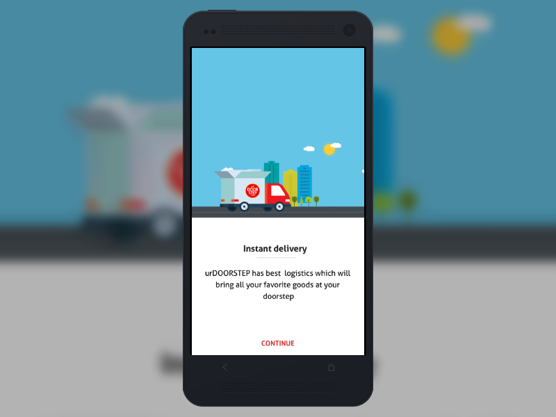 Urdoorstep onboarding screen for instant delivery by Hari Prasad on ...