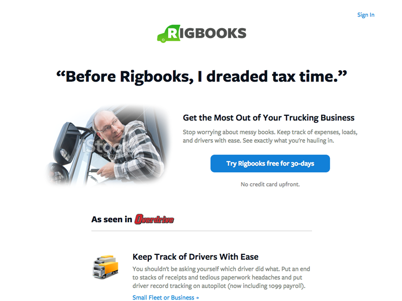 Rigbooks Trucking Software by Robert Williams on Dribbble