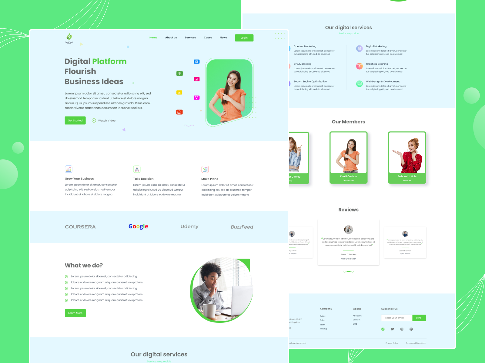 Digital Agency UI/UX design by webdevsmedia on Dribbble