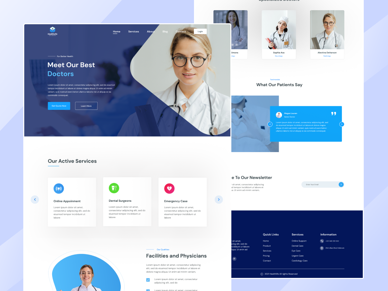 Health Life Medical website UI UX Design by webdevsmedia on Dribbble