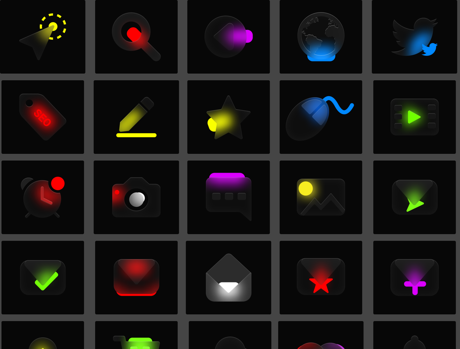 Glassy Blur icons by Nasrin Rezaei on Dribbble