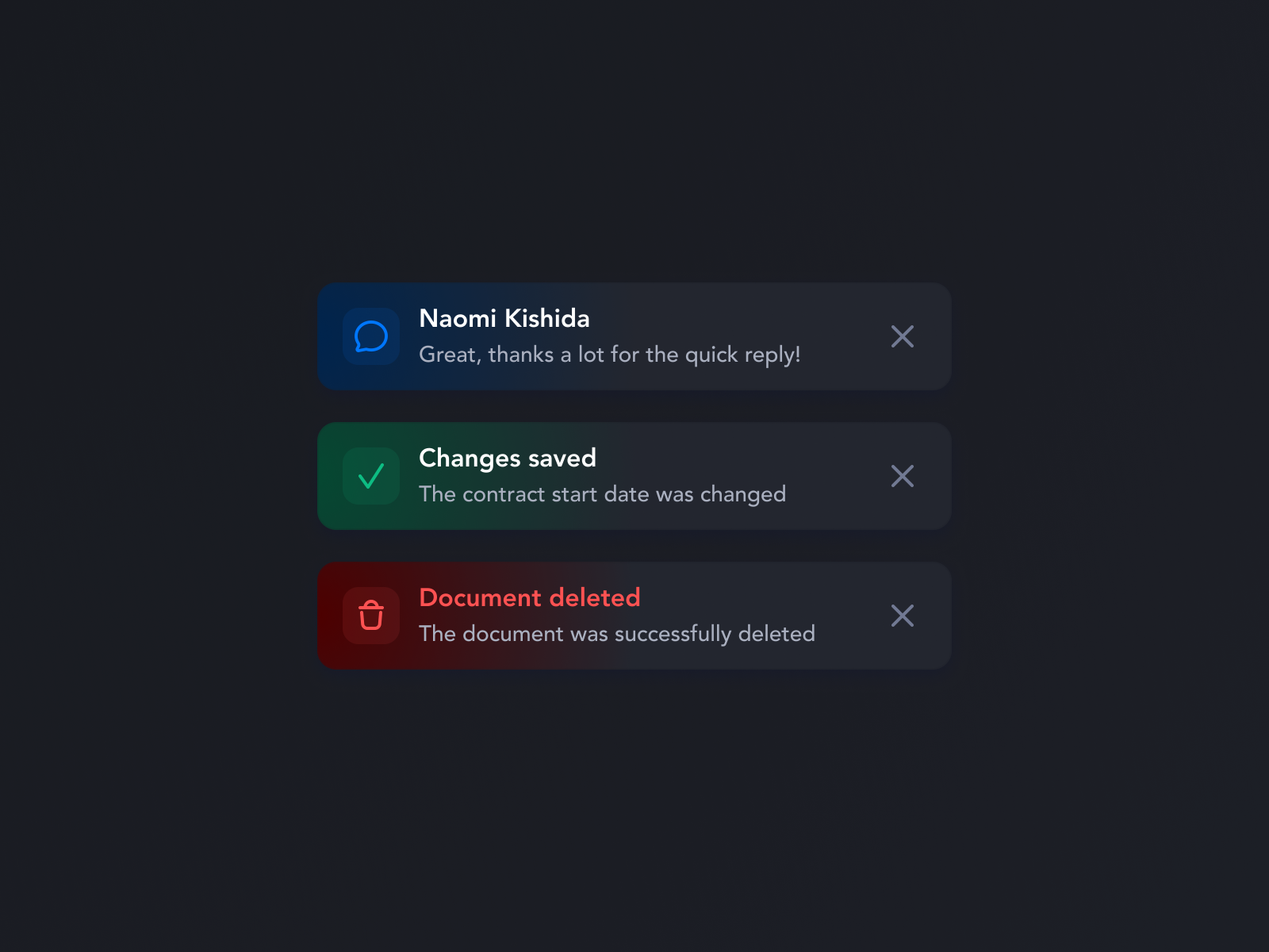 Notifications Exploration – Dark Mode by Johannes Jakob for ottonova on ...