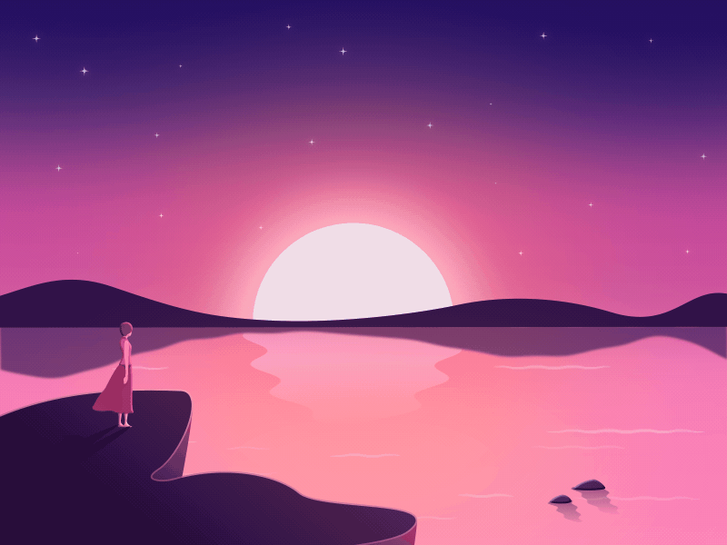 Sunset by Justinnnnn🐳 on Dribbble