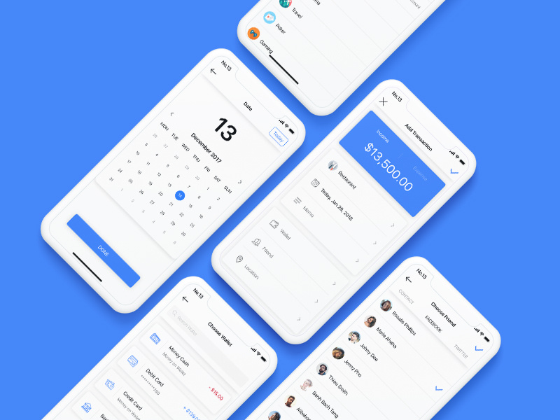 Finey UI KIT Add Transactions by Tiep Nguyen on Dribbble