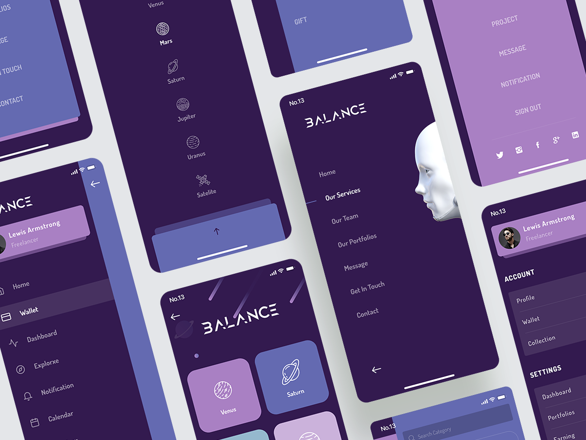 Balance UI KIT - Navigation by Tiep Nguyen on Dribbble