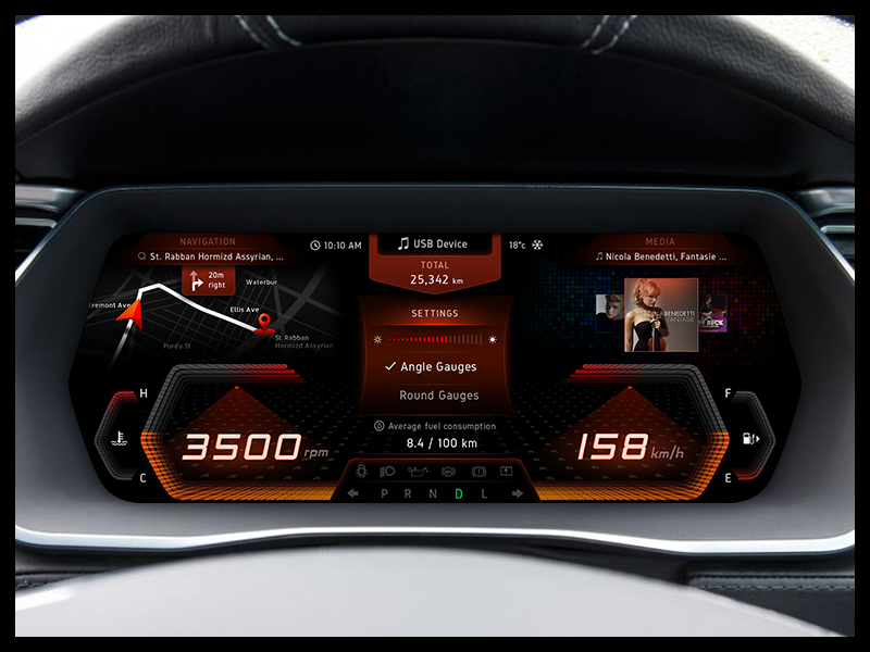 Digital Instrument Cluster by Vibin Surendran on Dribbble