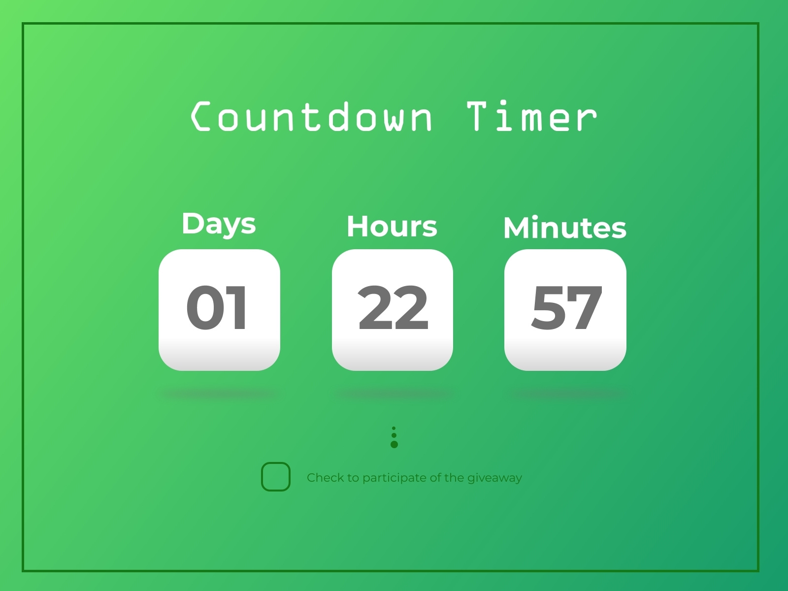 Countdown Timer by Gabriel Guedes on Dribbble