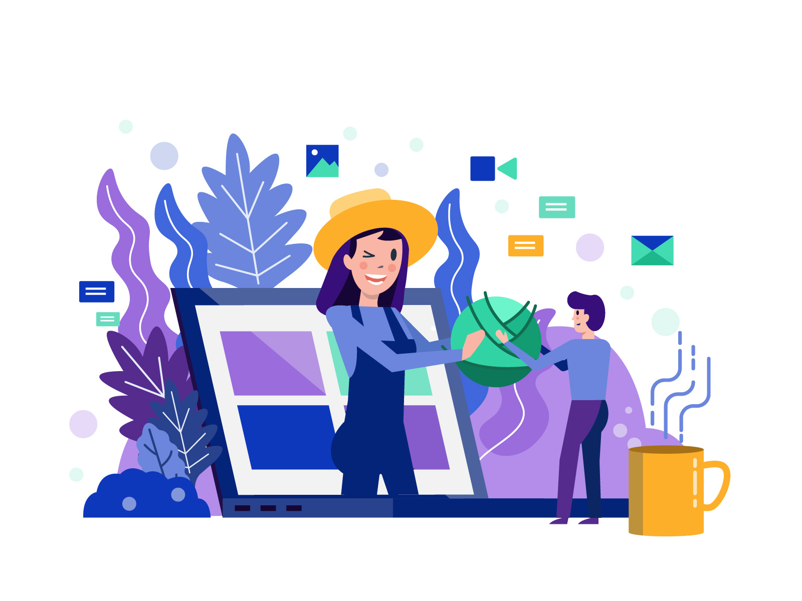 Smart farmer concept. by Mangsaabguru on Dribbble