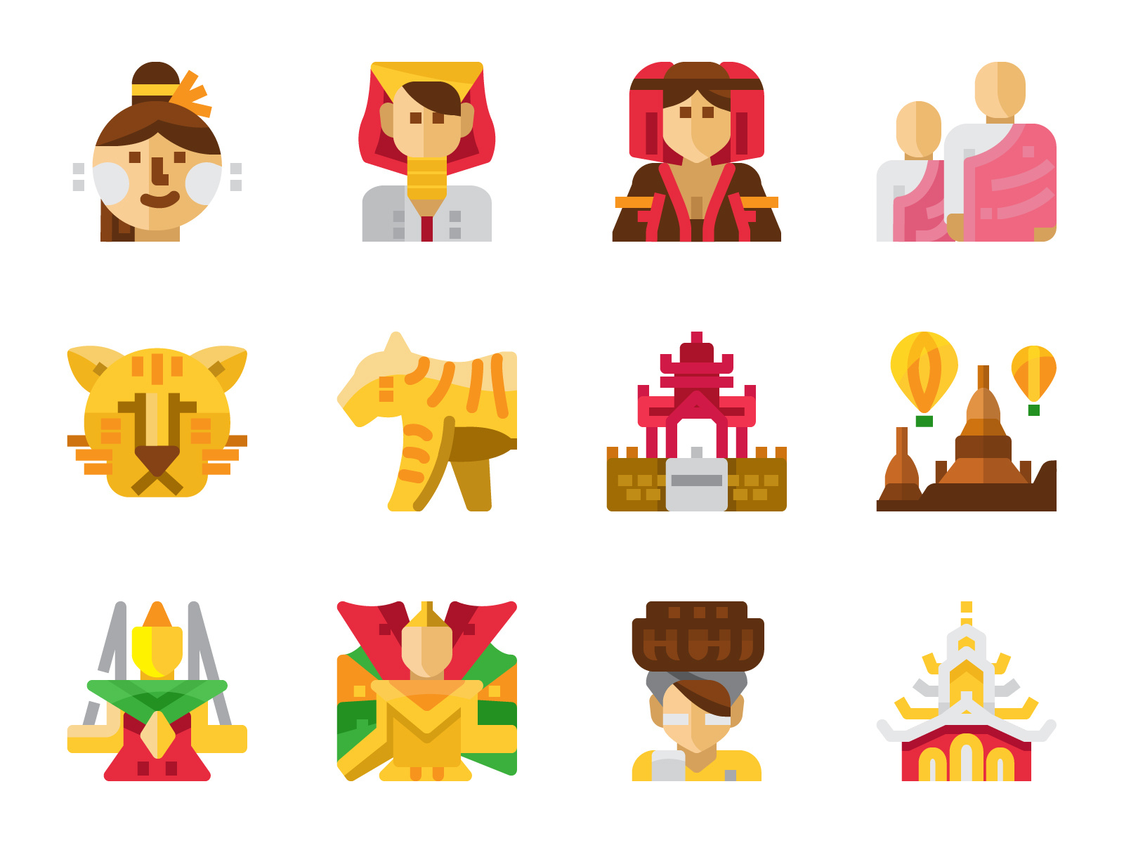 Myanmar Icons by Mangsaabguru on Dribbble