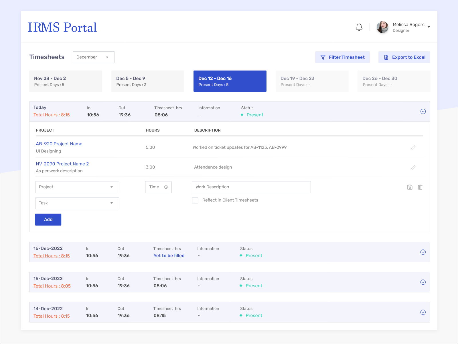 Attendance Module by Aneri Shah on Dribbble