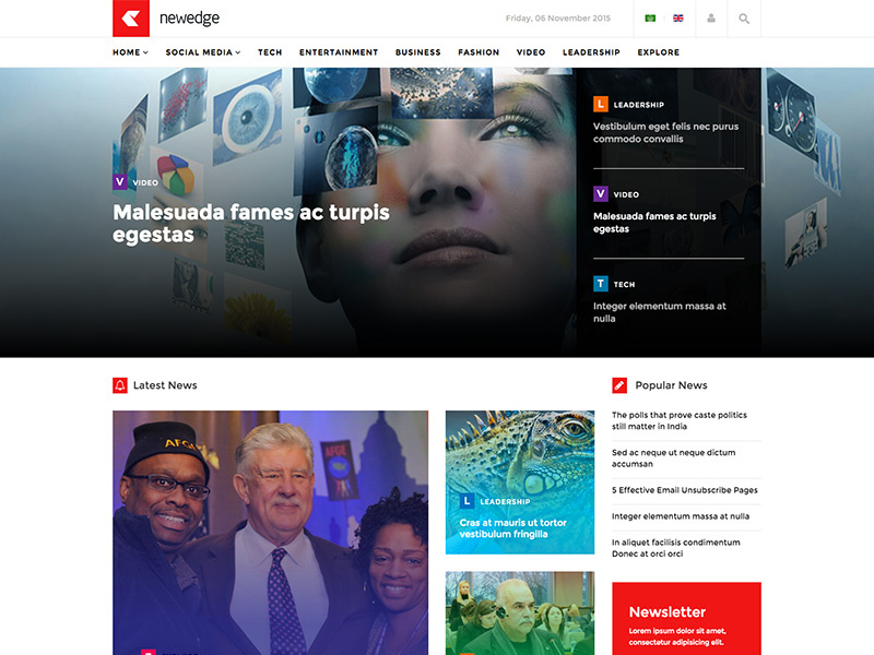 Newedge - Responsive Joomla Magazine News Template by JoomShaper on Dribbble