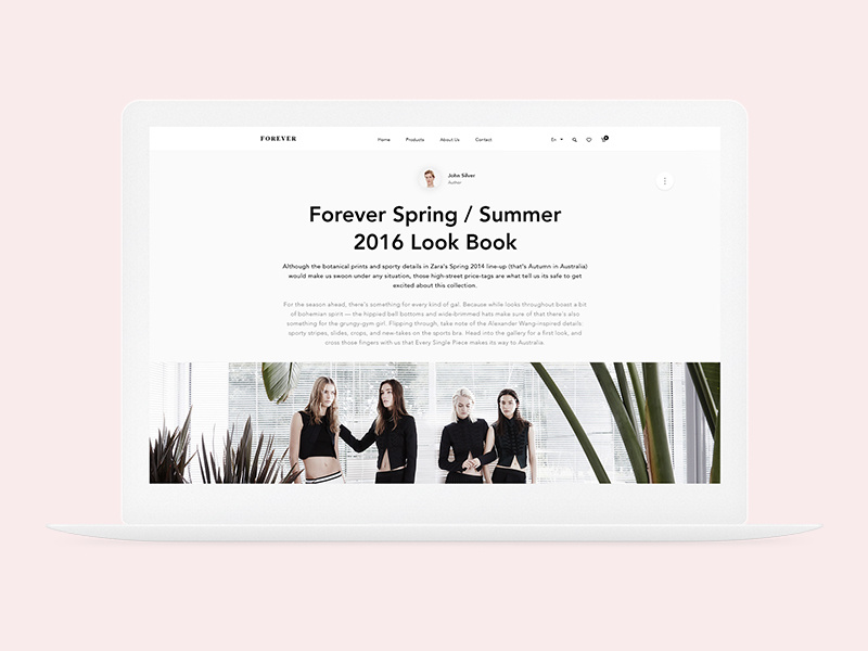 Forever Fashion Theme UX / UI ( Blog Detail Page ) by Fatih Ocak on ...
