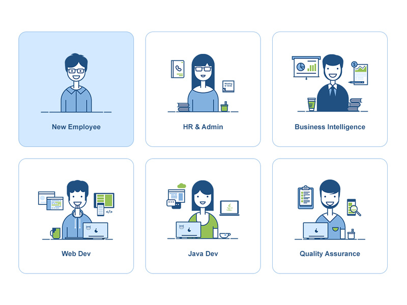 Set of Employees by Krista L on Dribbble