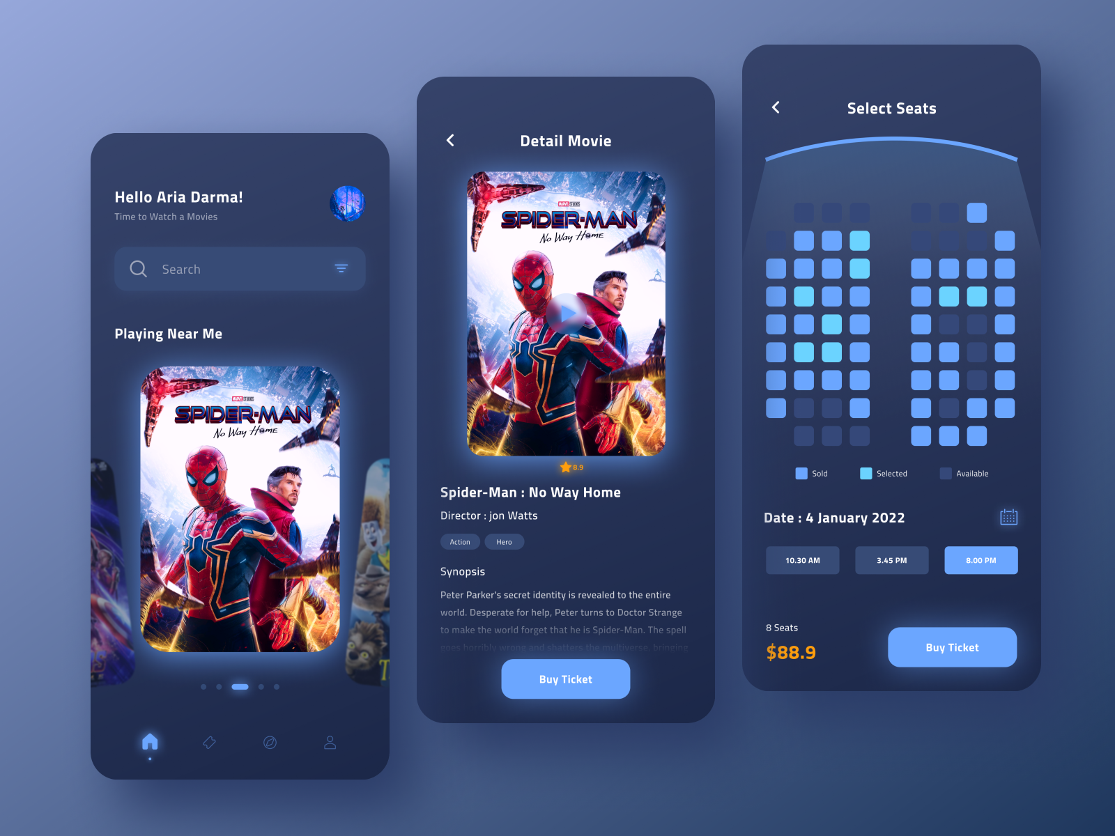 Movie App - Ui Design by Aria Darma R on Dribbble