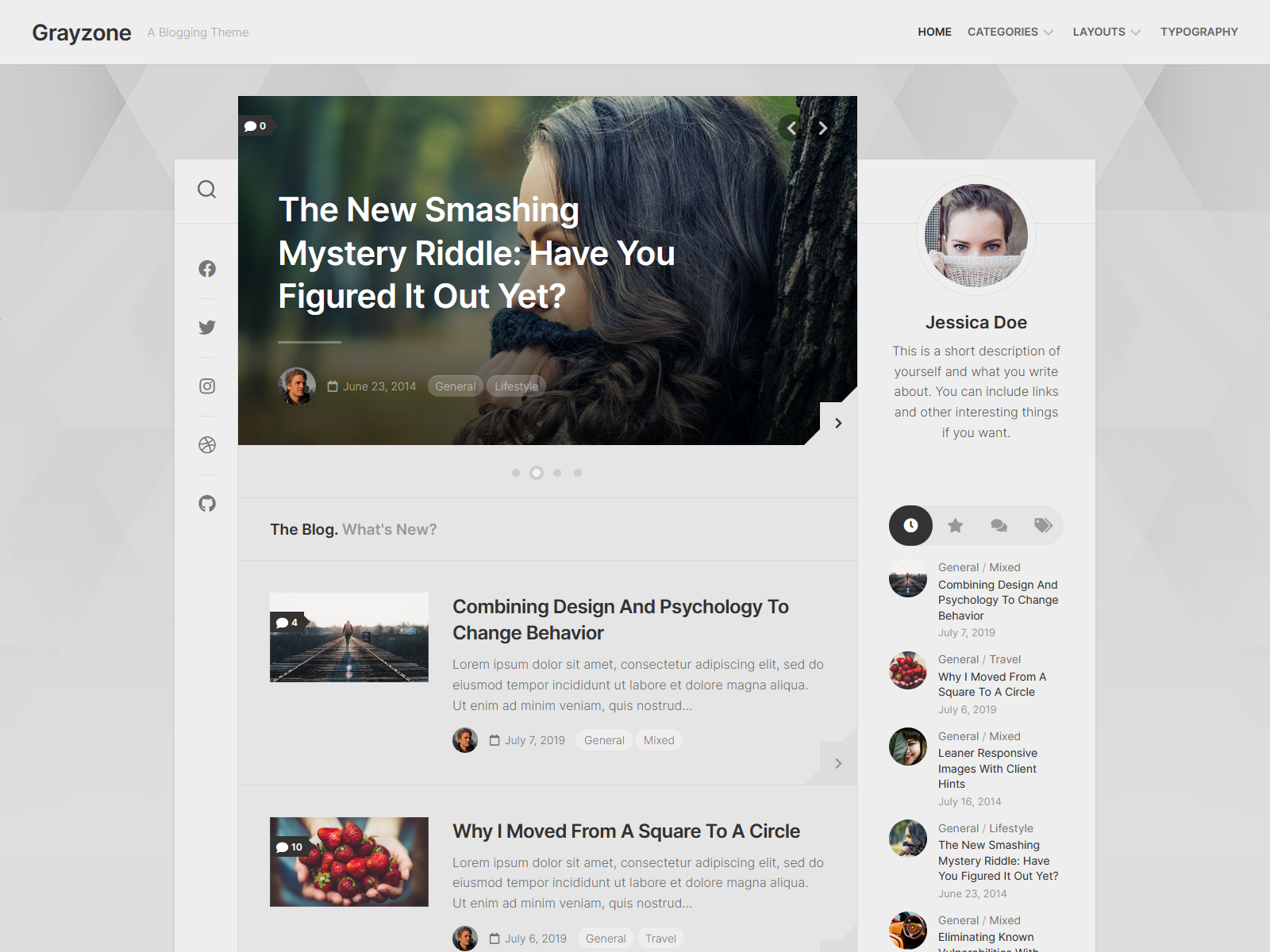 Grayzone WordPress Theme by Alexander Agnarson on Dribbble