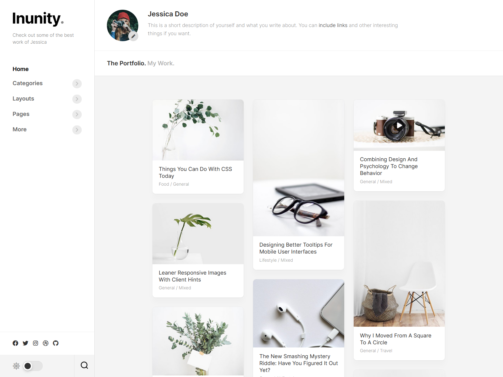 Inunity WordPress Theme by Alexander Agnarson on Dribbble