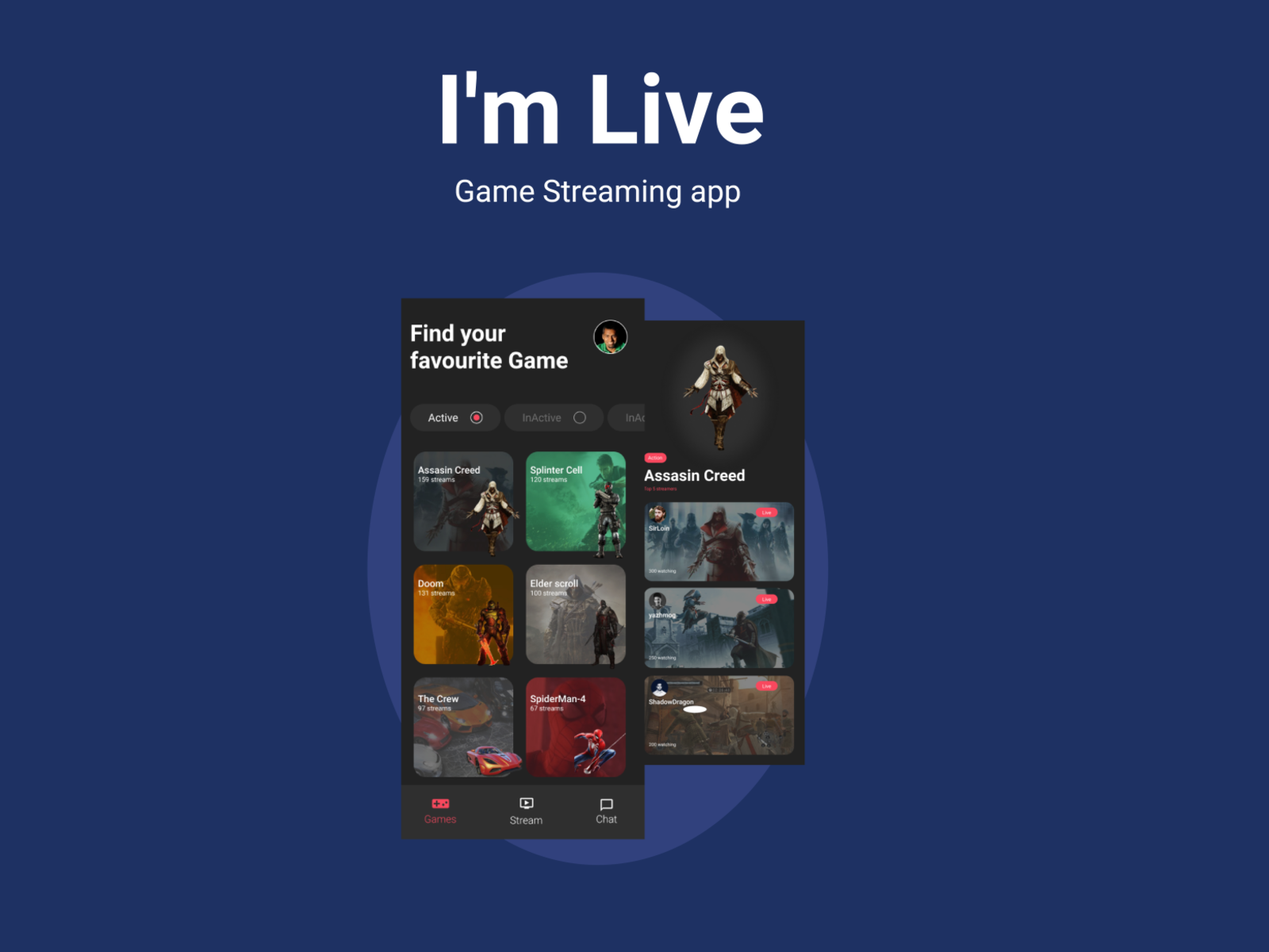 I'm Live by Harish on Dribbble