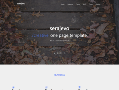 One Page HTML Template by Farabi Islam Nurullah on Dribbble