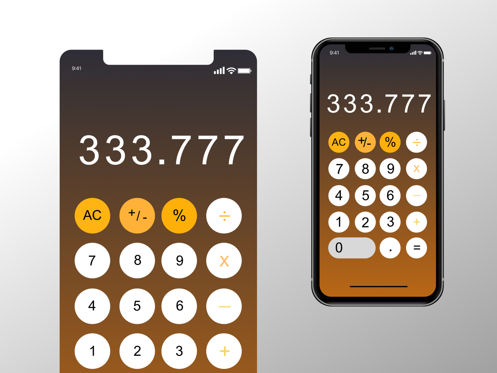 iPhone X Calculator App UI Design | Daily UI 004 by Maurice Latouche on ...