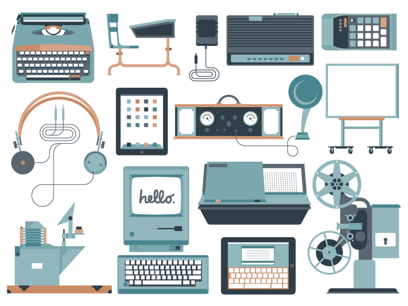 The progression of school technology by Alex S. Mostov on Dribbble